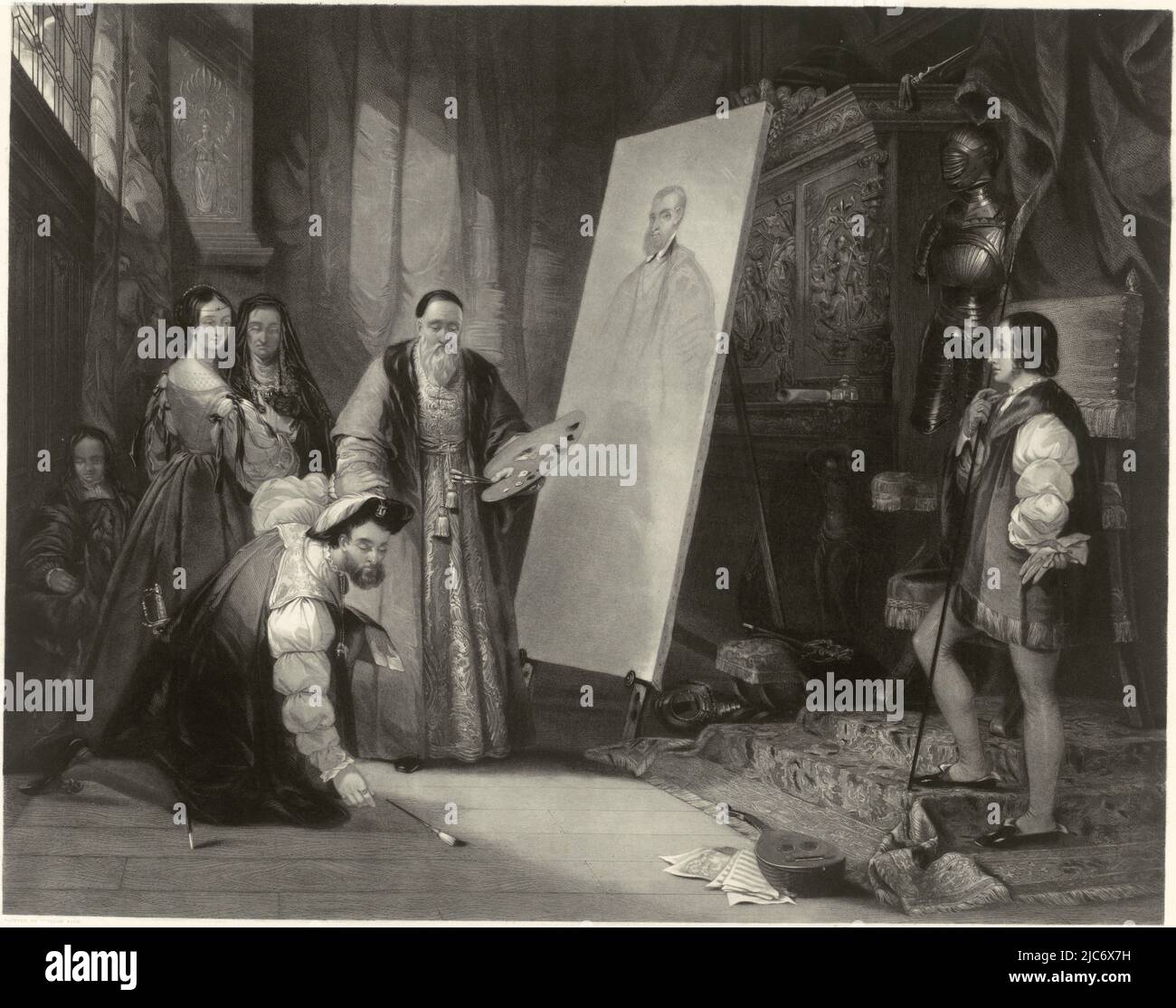 Imperial homage to art'. Charles V picks up a pennant for Titian. After ...