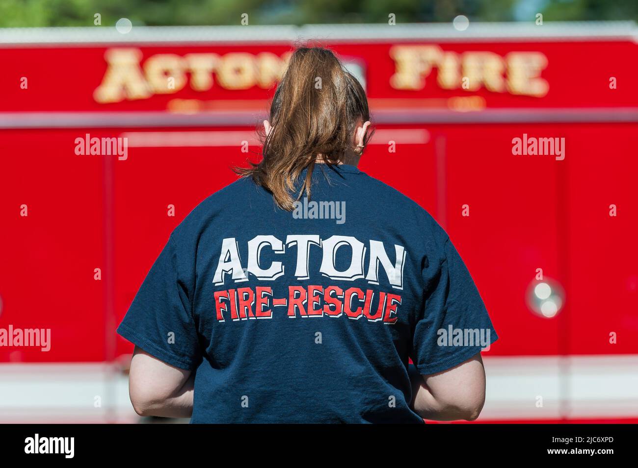 Ribbon cutting ceremony for new North Acton Fire Station Stock Photo ...