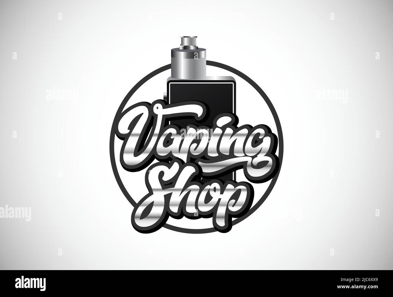 Vape, e-cigarette logo design template. Vape shop electronic vaporizer ...