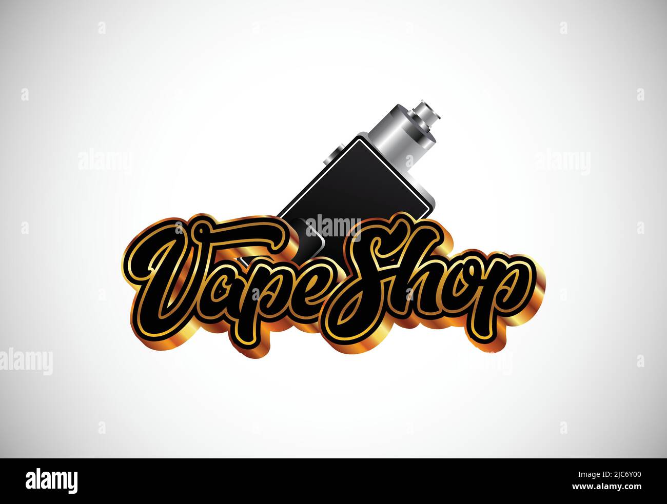 Vape, e-cigarette logo design template. Vape shop electronic vaporizer ...