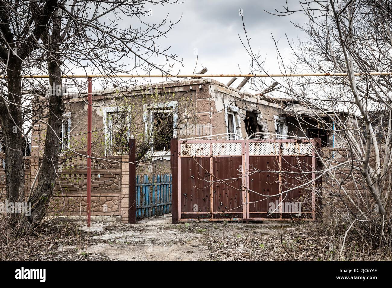 Shot down building due to war, pictured 24.04.2021 (CTK Photo/Vojtech ...