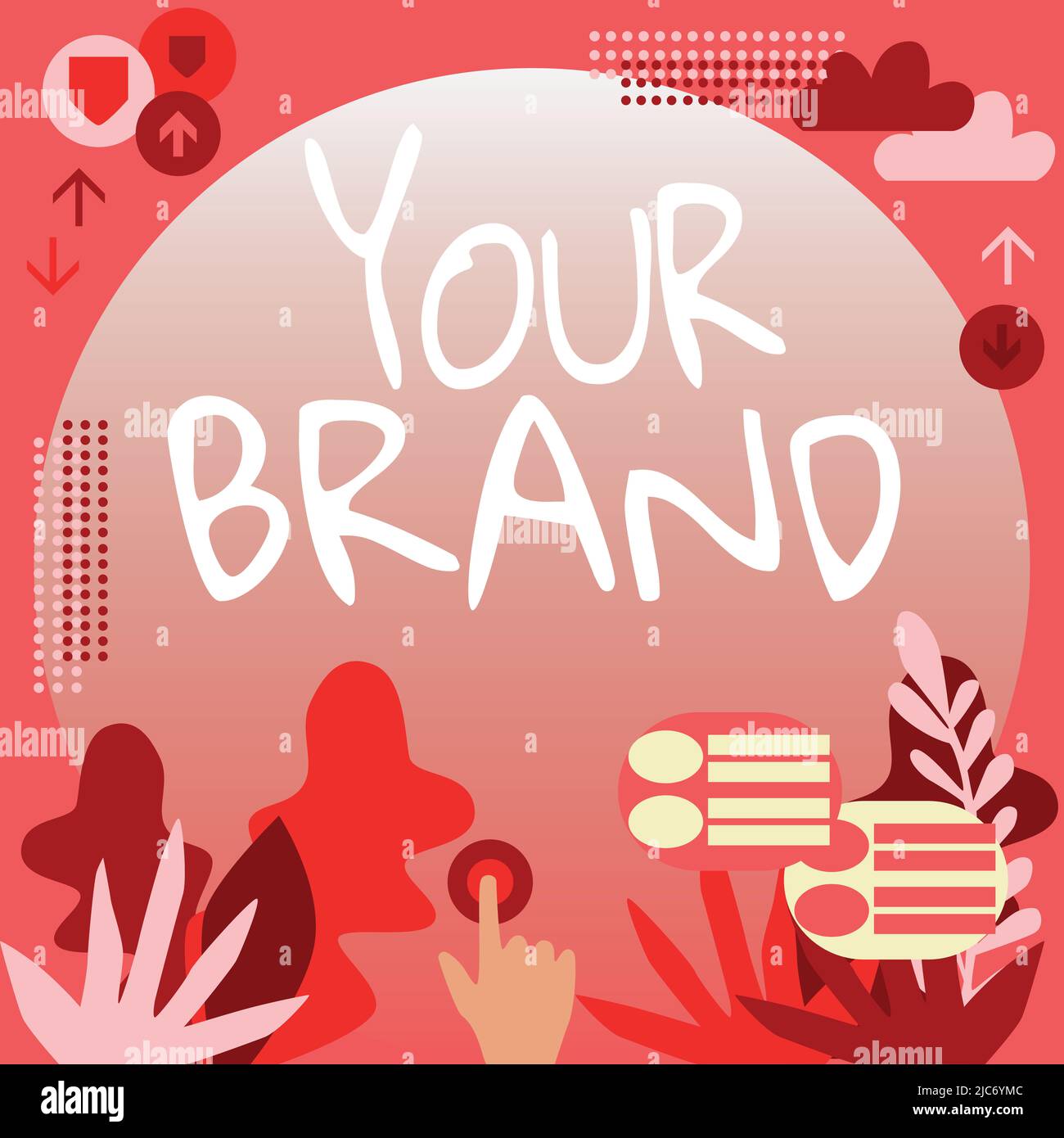 Text caption presenting Your Brand. Business approach A name of any ...