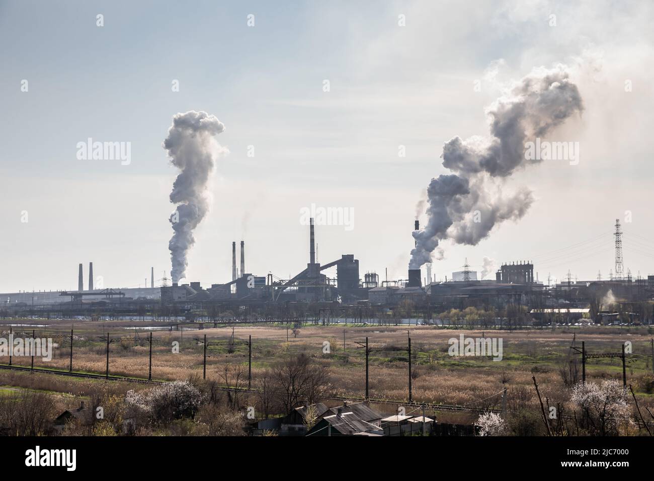 Coke factory in Avdiivka, pictured 24.04.2021 (CTK Photo/Vojtech Darvik ...