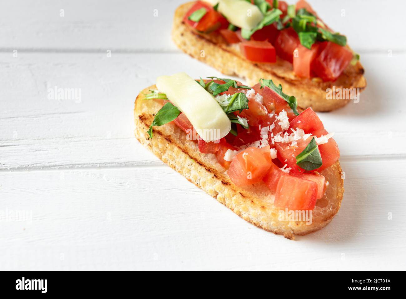 Italian vegetarian snack on a white background. Healthy Eating Stock ...
