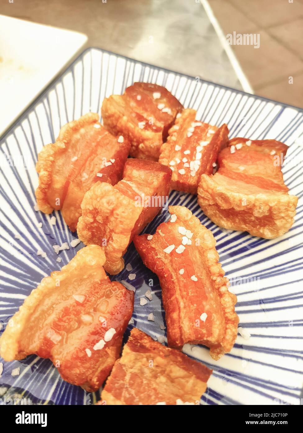 Torreznos , typical fried tapas food from Soria in Spain.Torrezno tapa ...
