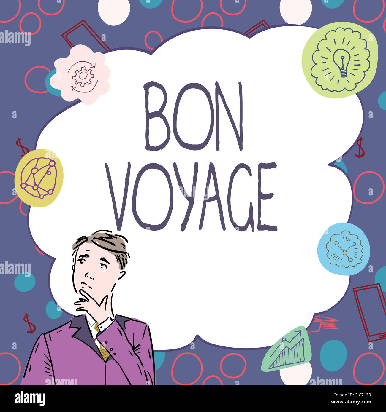 Text sign showing Bon Voyage. Concept meaning used express good wishes ...