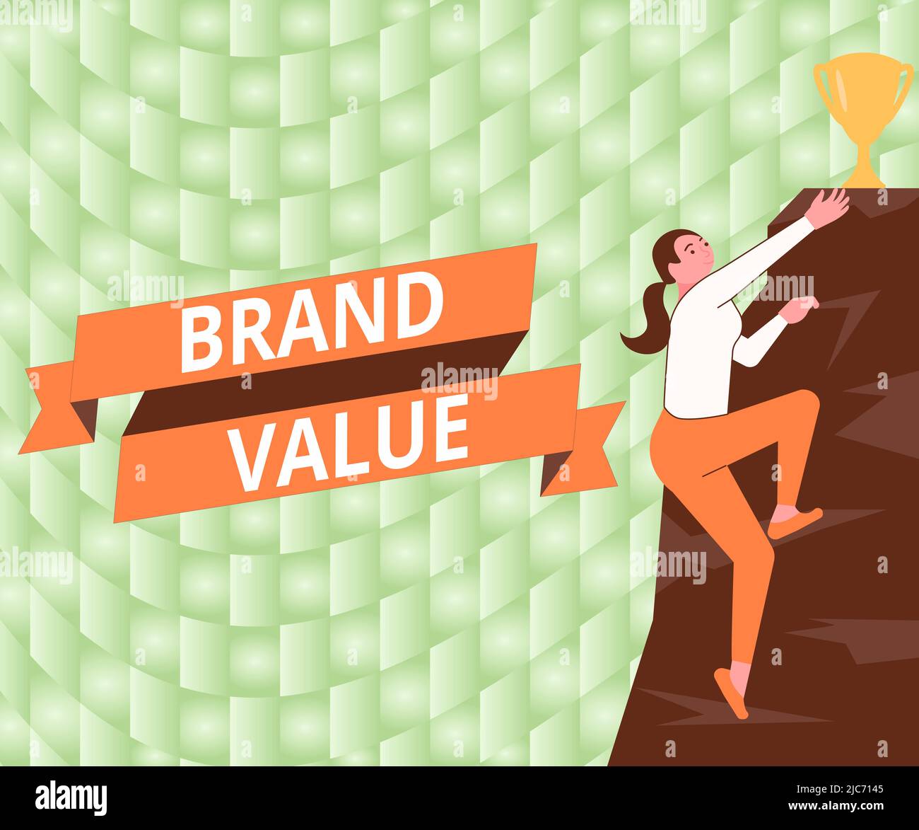 Text sign showing Brand Value. Word for company generates from product ...