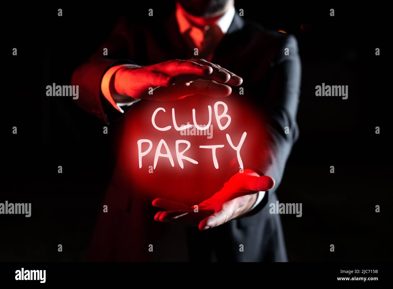 Conceptual caption Club Party. Business overview social gathering in a ...