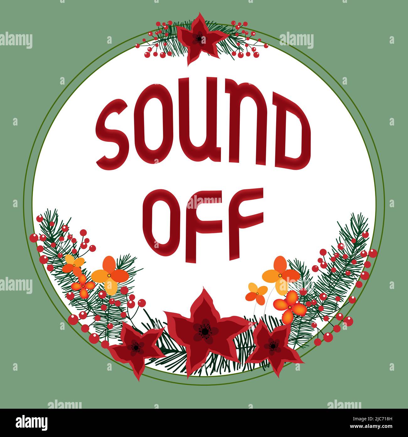 Text sign showing Sound Off. Concept meaning To not hear any kind of ...