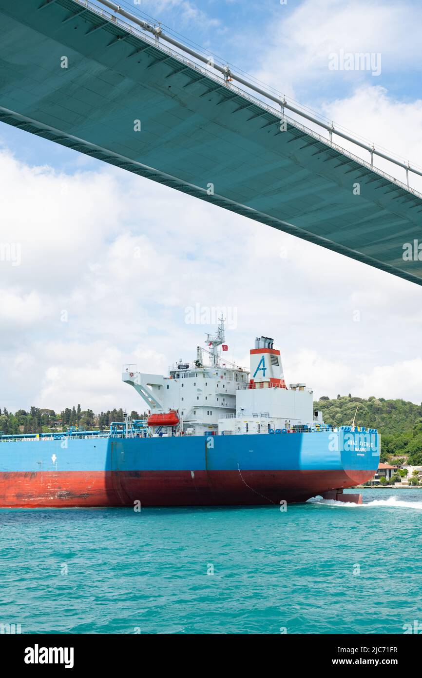 Oil tanker bosphorous bridge hi-res stock photography and images - Alamy