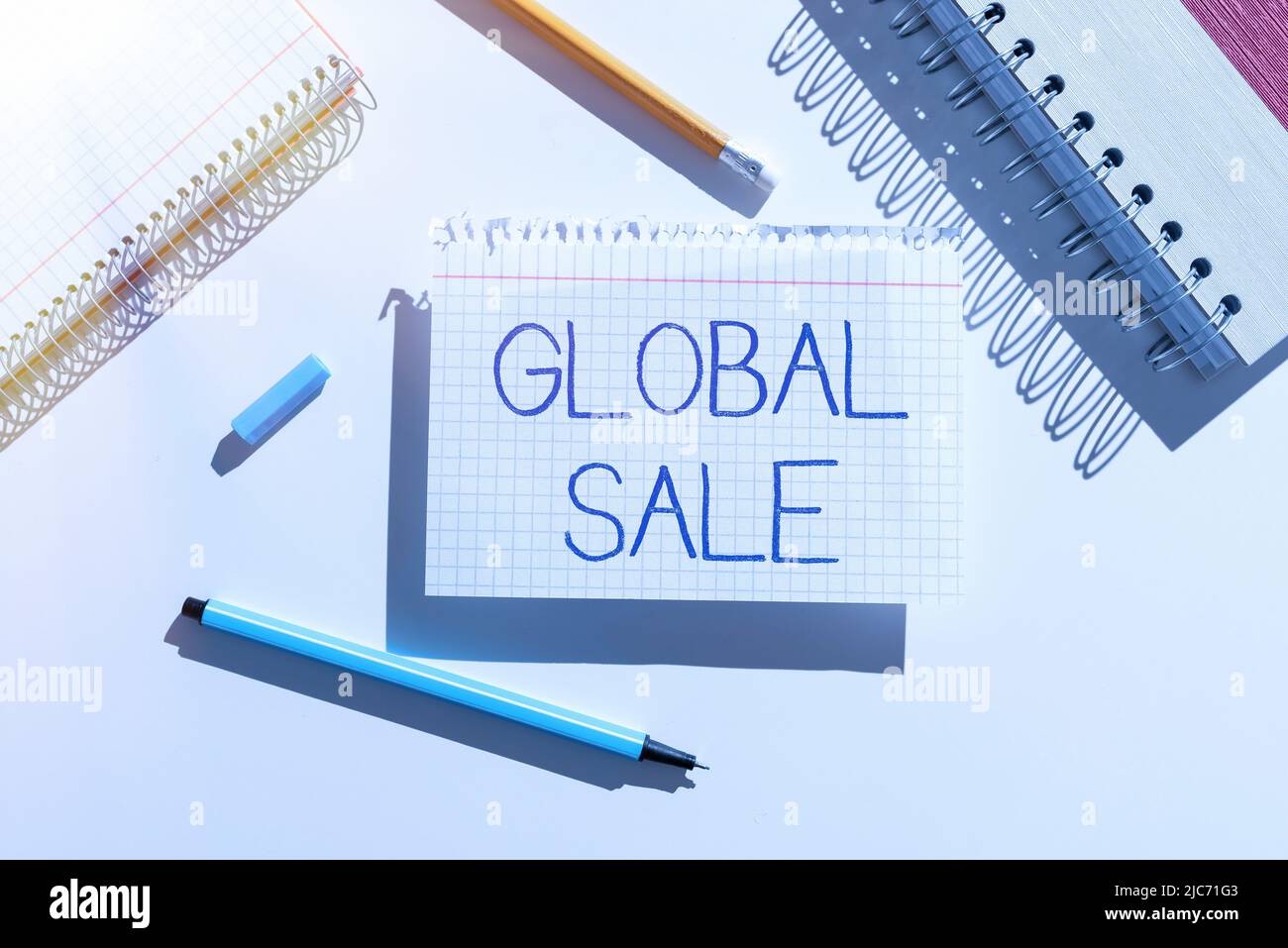 Text sign showing Global Sale. Word Written on managers operations for ...