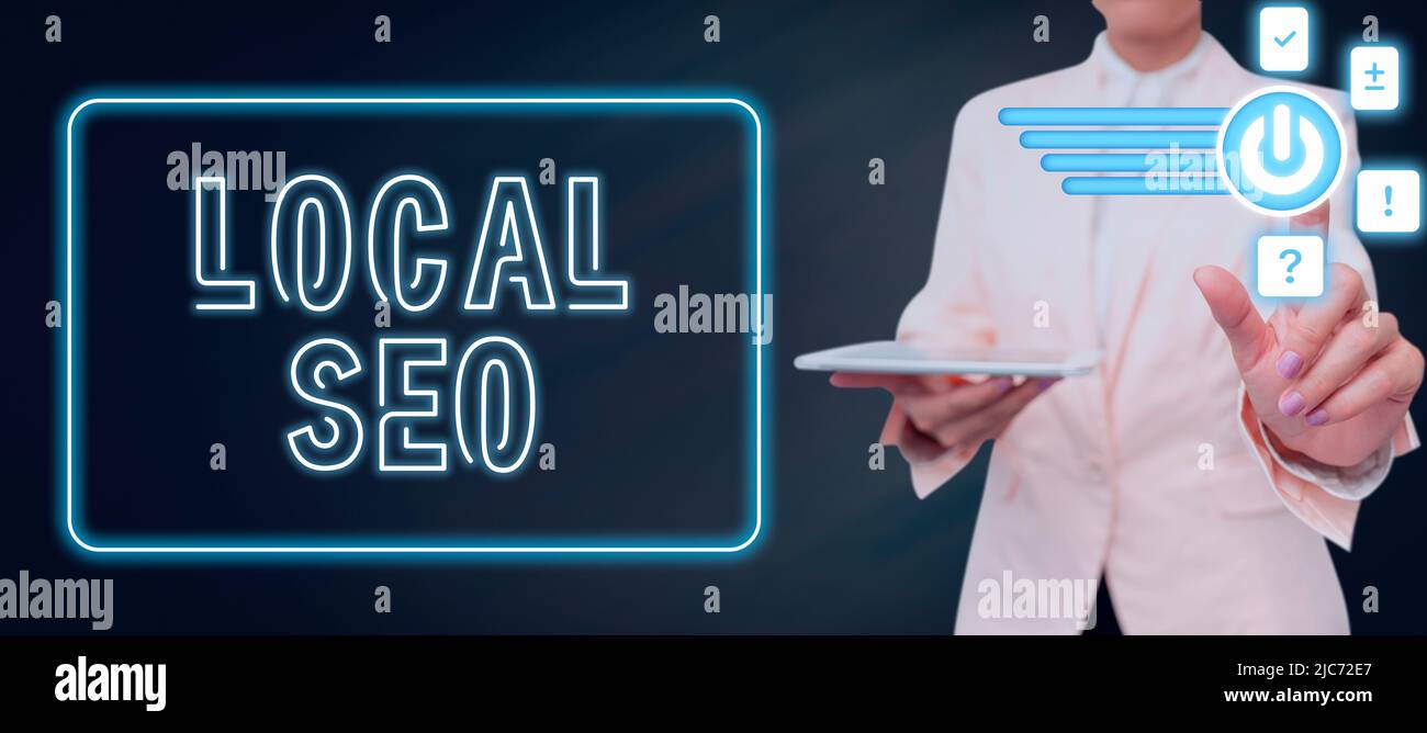 Text showing inspiration Local Seo. Word Written on This is an ...