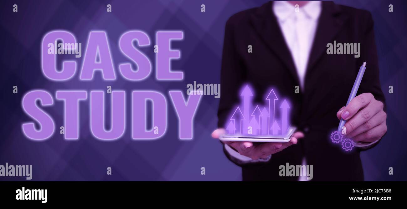 Text caption presenting Case Study. Word for A subject matter to be ...