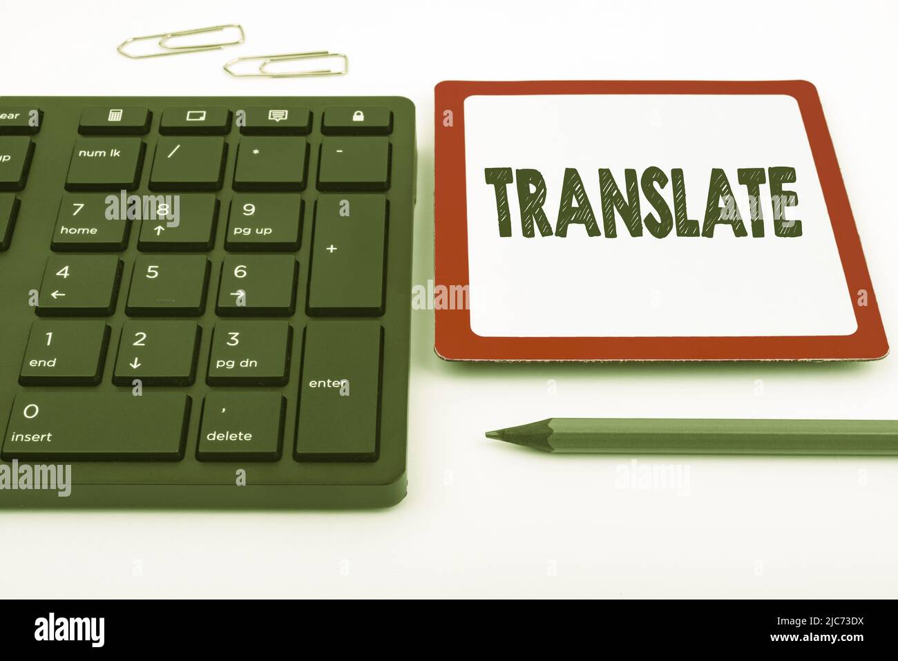 Conceptual display Translate. Word Written on Another word with same ...