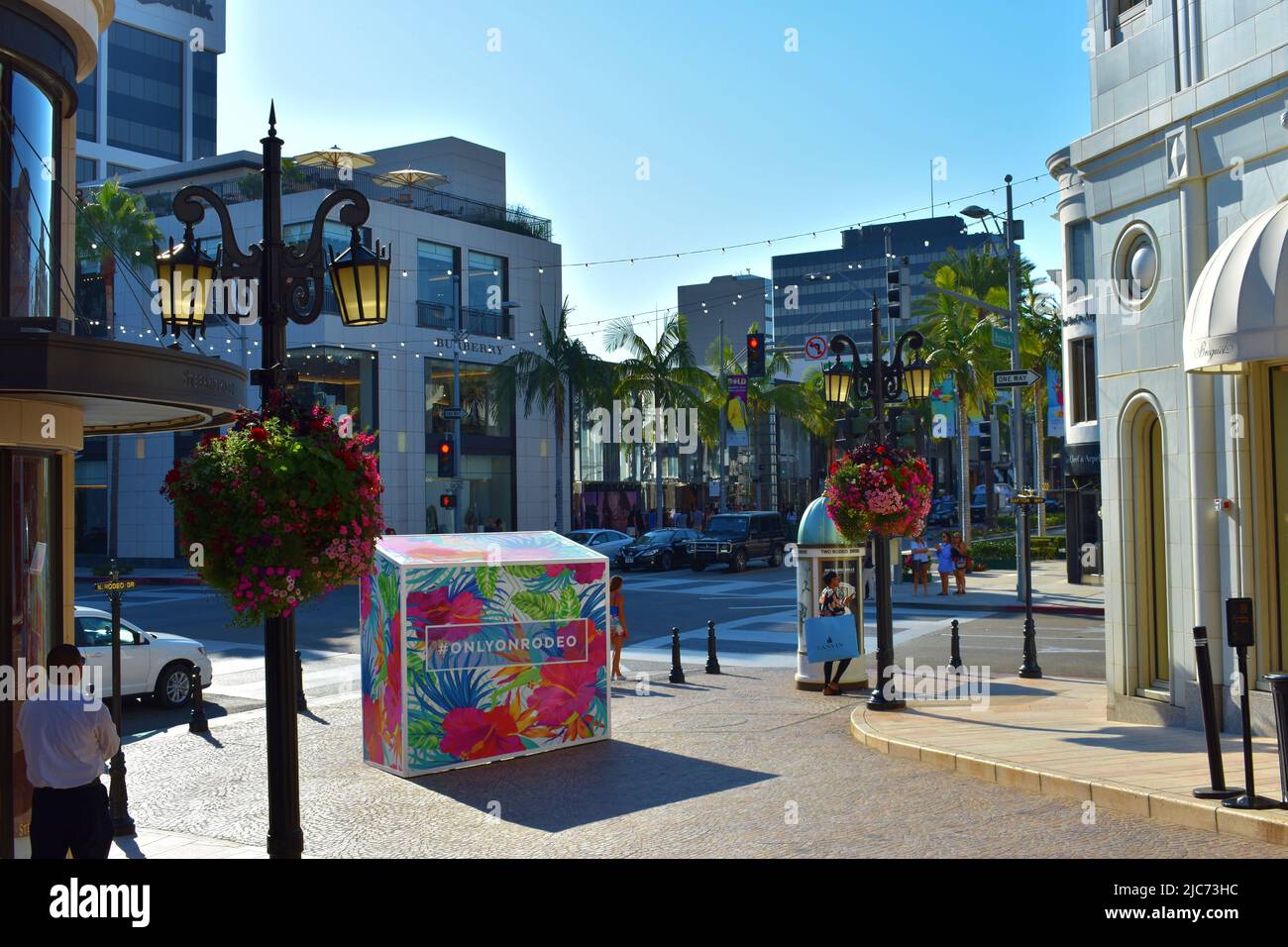 Rodeo drive and palm trees hi-res stock photography and images - Alamy