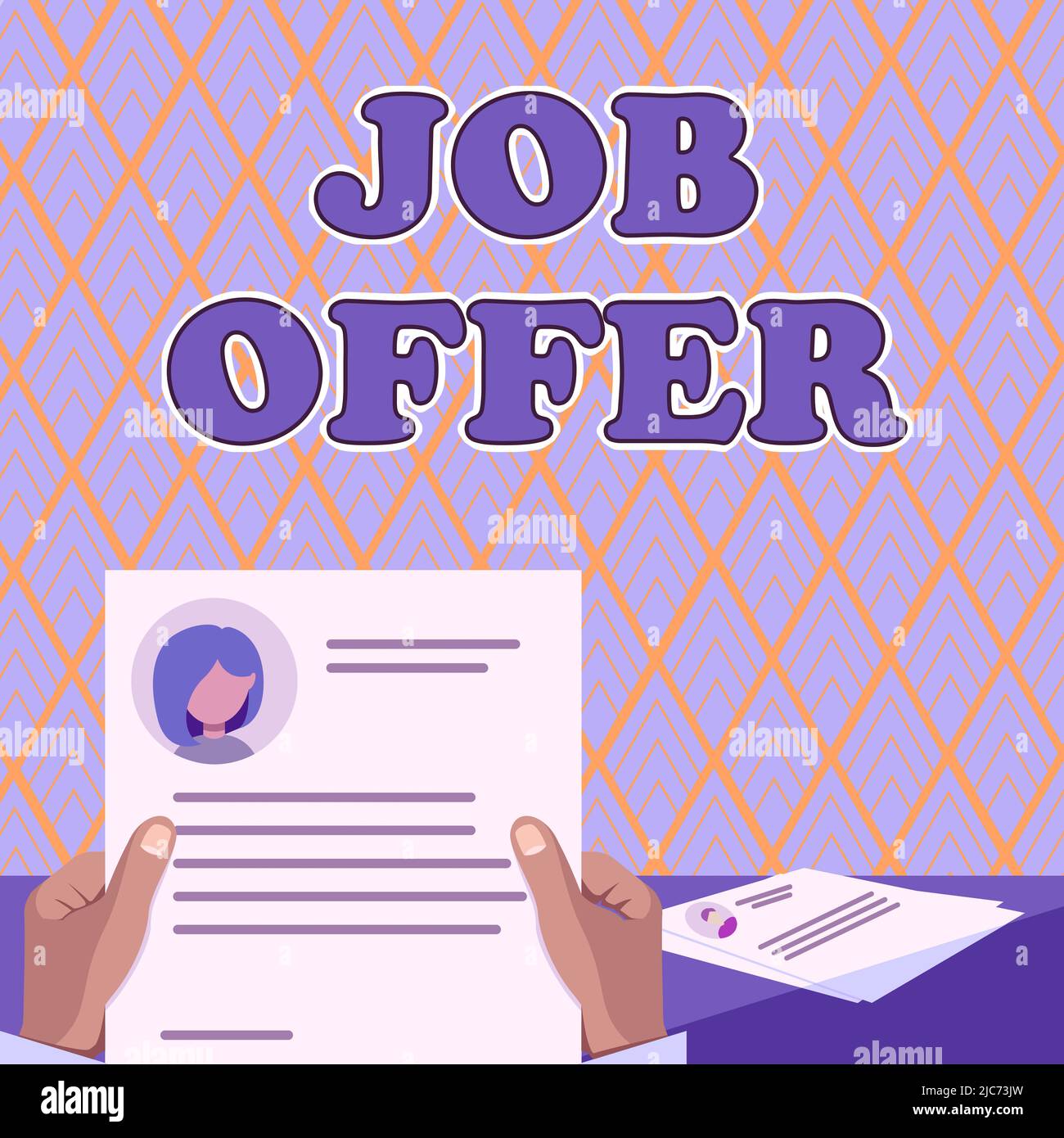 Conceptual caption Job Offer. Word Written on A peron or company that ...