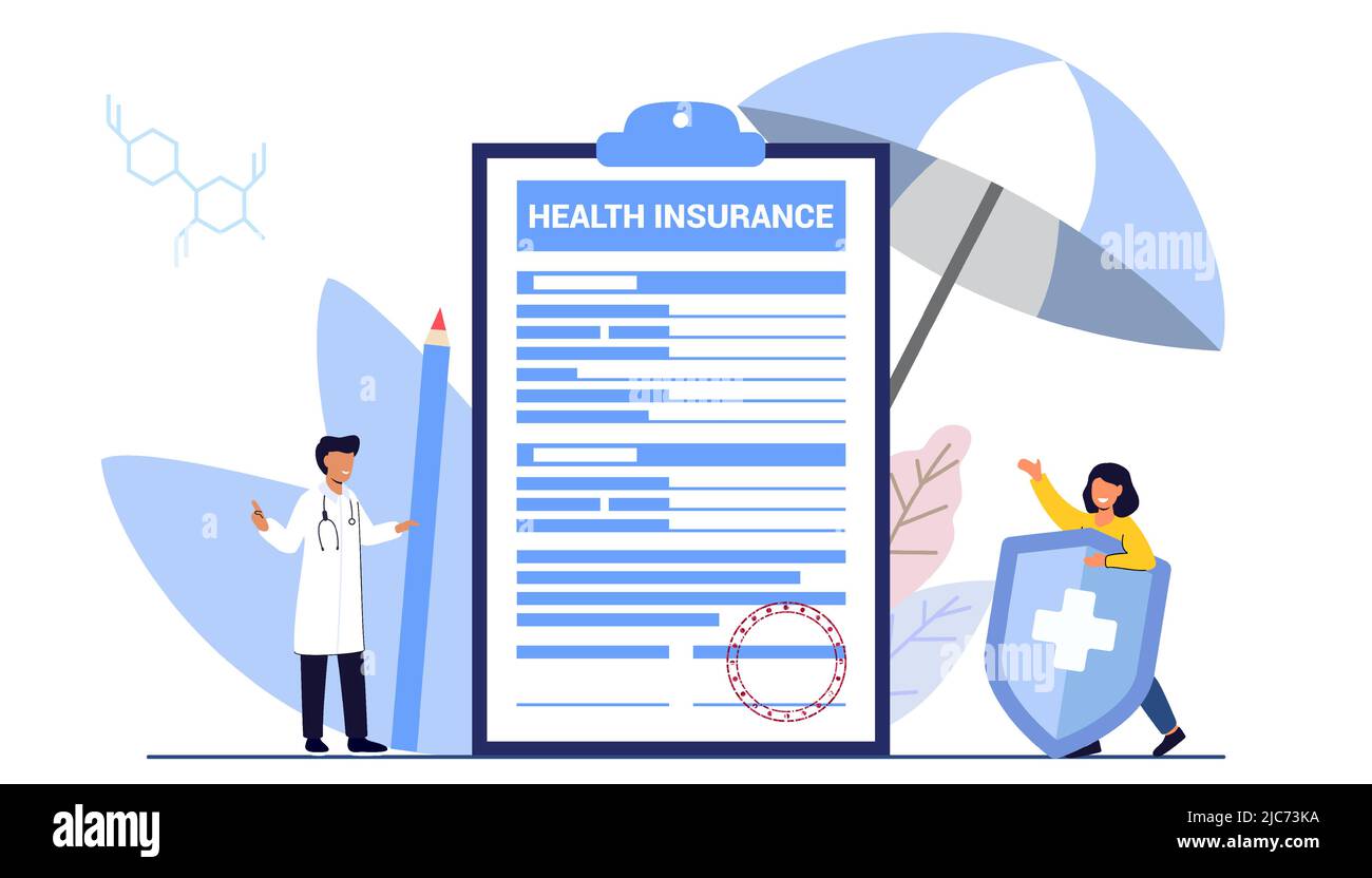 Health insurance claim form concept Big clipboard with document on it ...