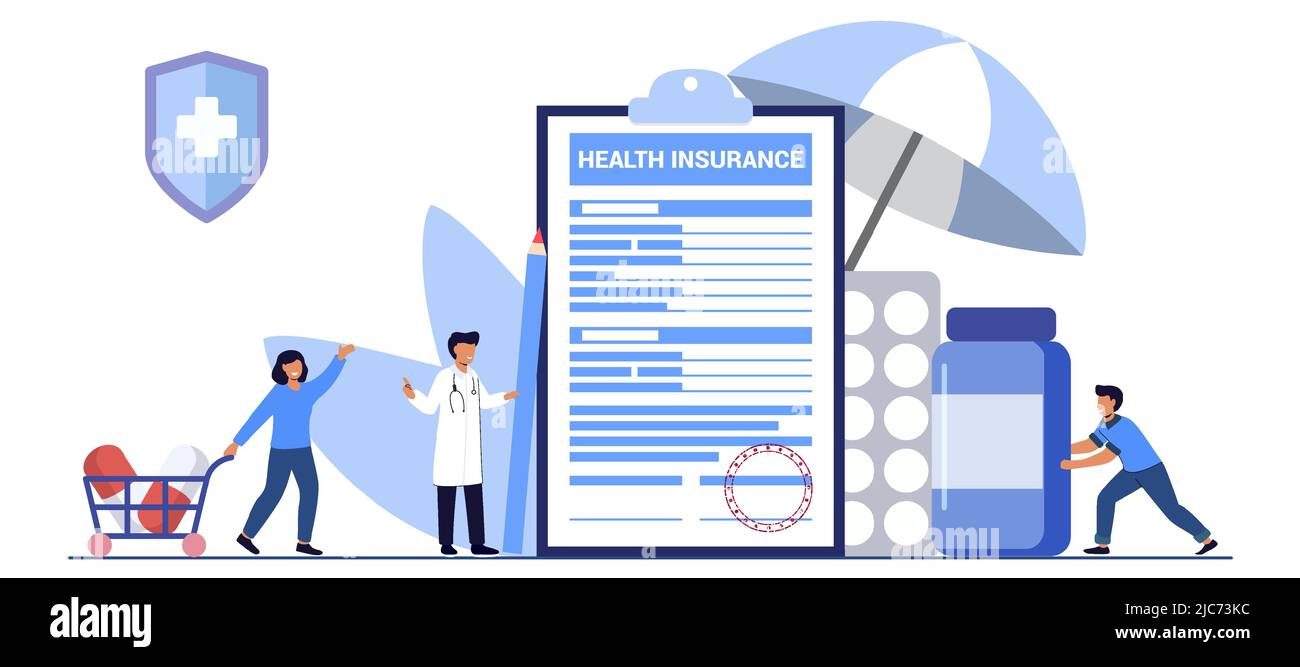 Health insurance claim form concept Big clipboard with document on it ...