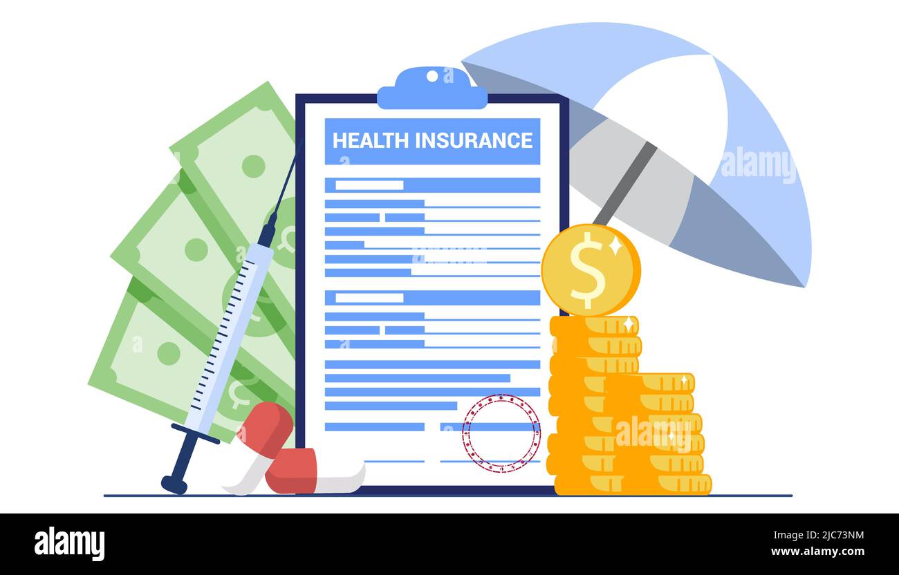 Health insurance claim form concept Big clipboard with document on it ...