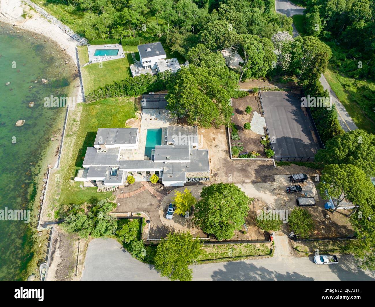 aerial view of 4 Dawn Lane, Shelter Island, NY Stock Photo - Alamy