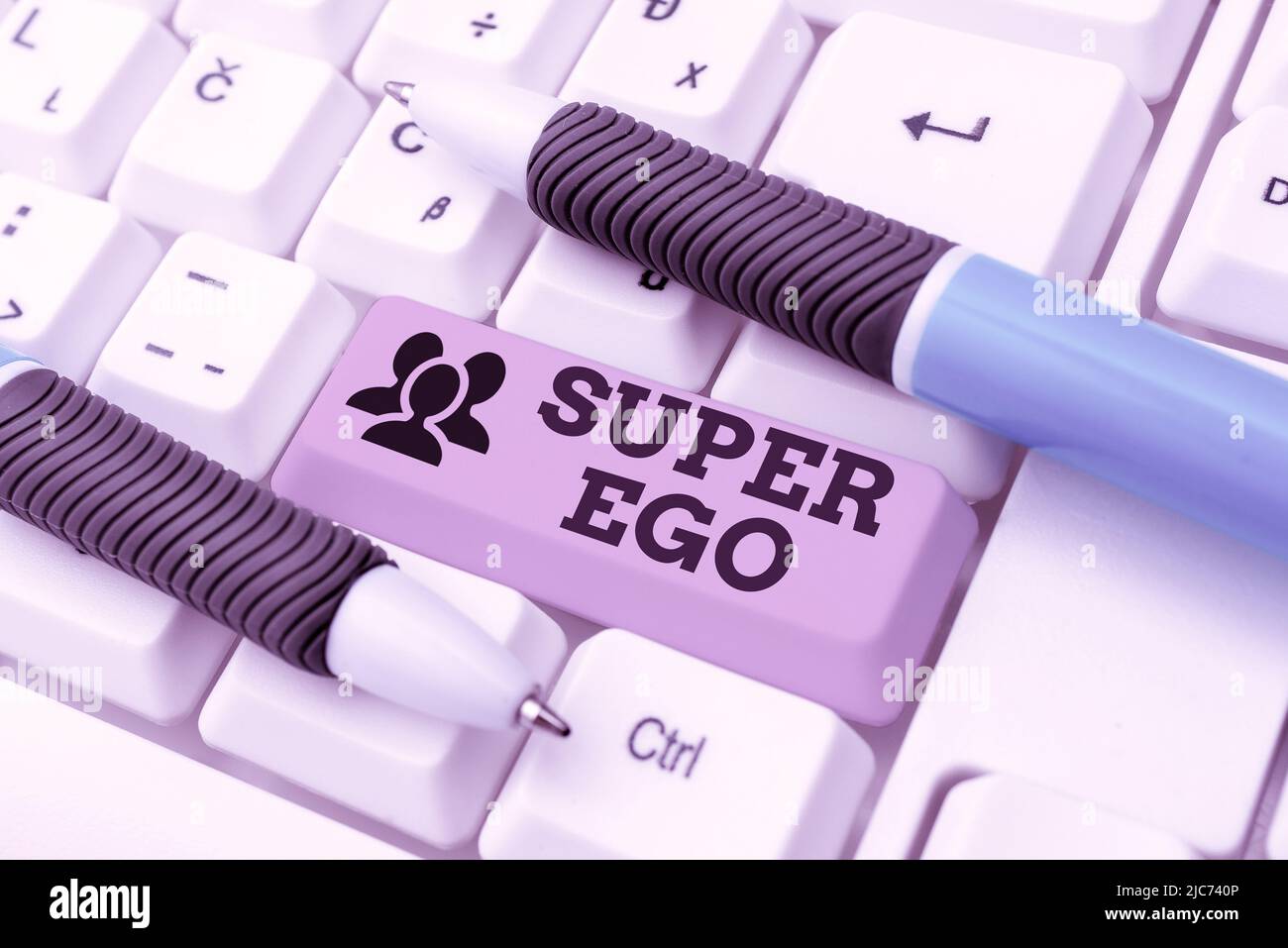 Text showing inspiration Super Ego. Business idea The I or self of any ...