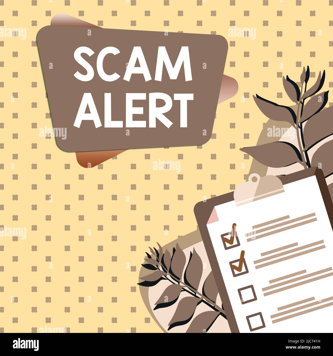 Text caption presenting Scam Alert. Conceptual photo warning someone ...