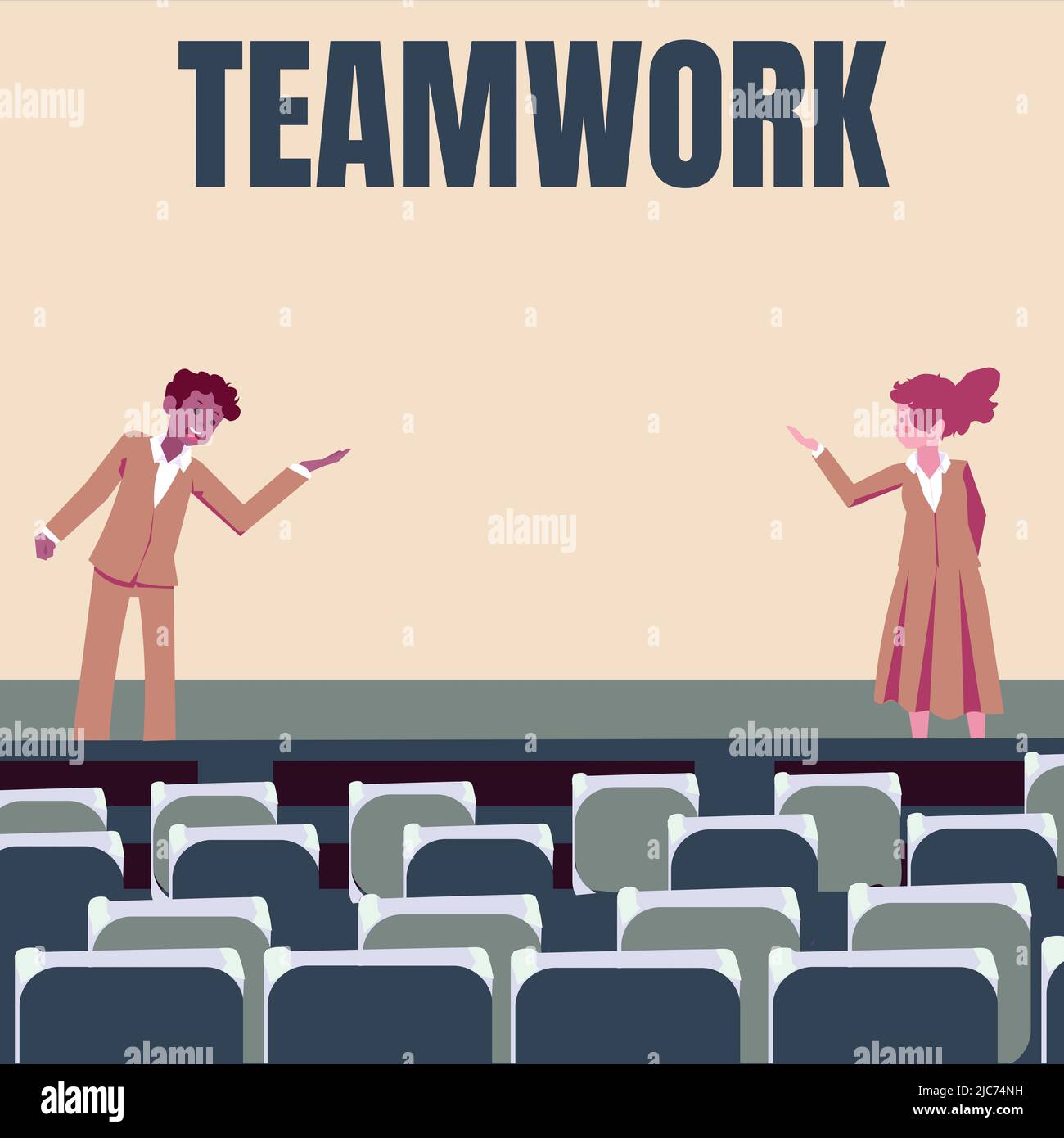 Sign displaying Teamwork. Conceptual photo Group of showing who work ...