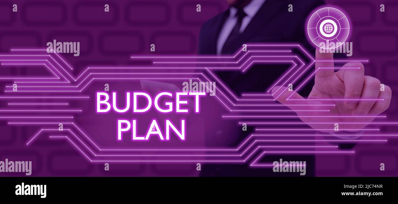 Conceptual display Budget Plan. Concept meaning financial schedule for ...
