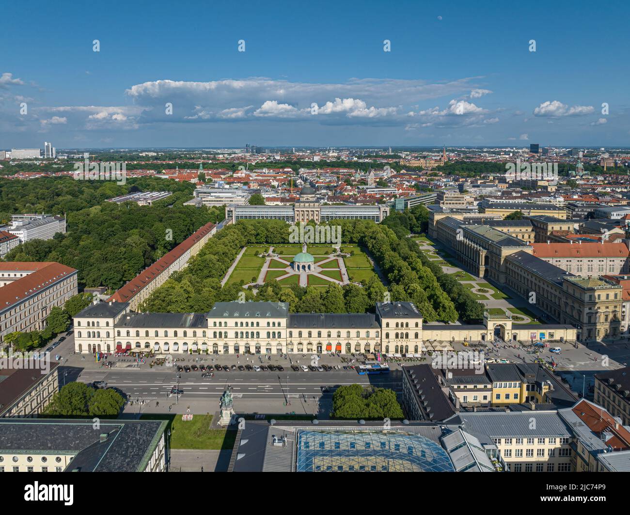 Aerial view of the famous Hofgarten in Munich Stock Photo - Alamy