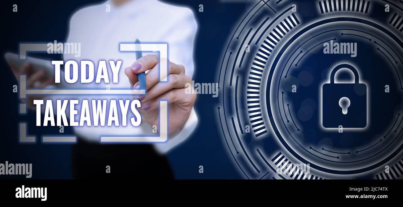 Conceptual display Takeaways. Business concept An act or instance of ...