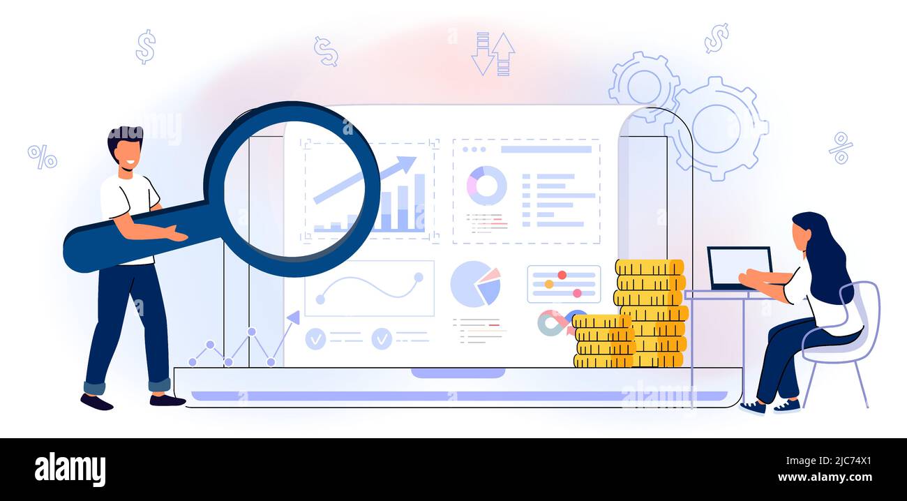 Budget planning Vector illustration flat Concept finance accounting ...