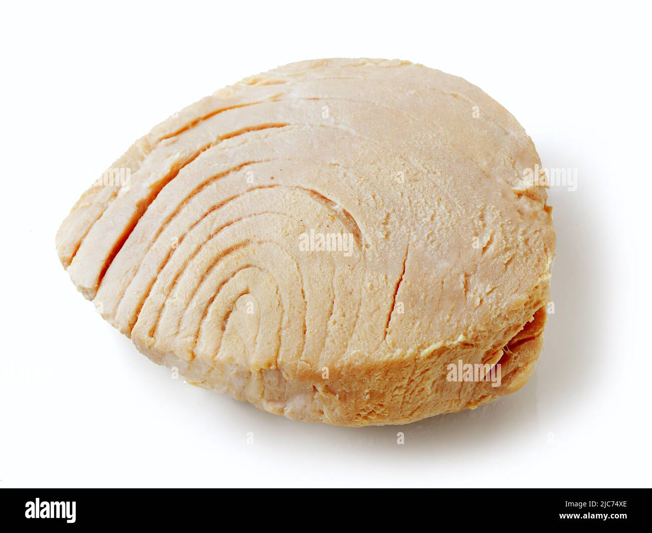 boiled tuna fish slice isolated on white background Stock Photo - Alamy