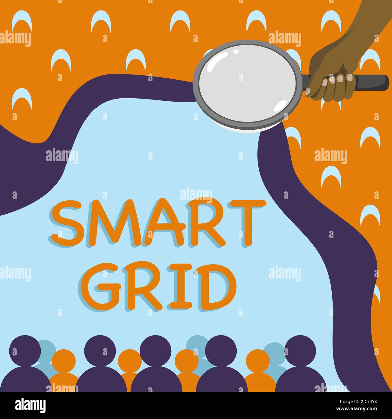 Text showing inspiration Smart Grid. Word for includes of operational ...