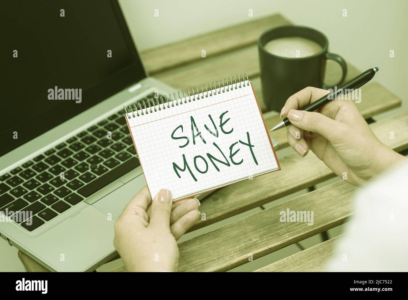 Hand writing sign Save Money. Business concept store some of your cash ...