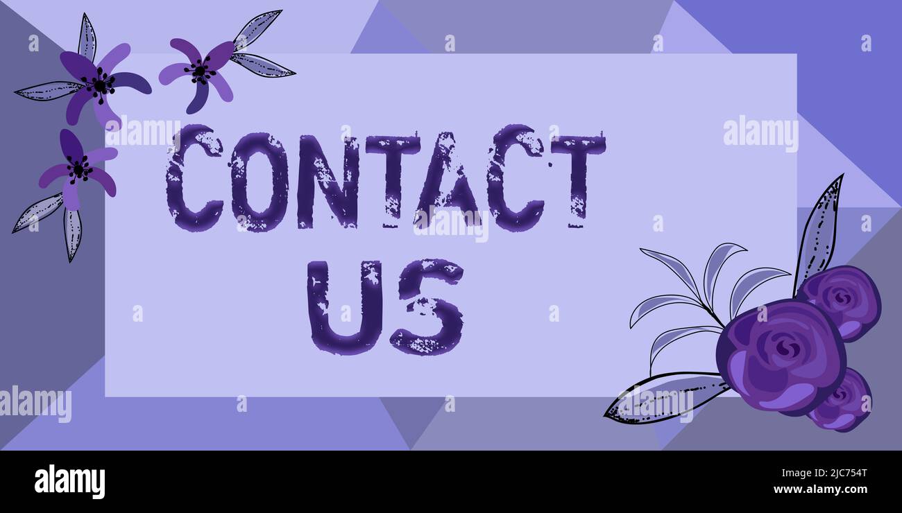 Hand writing sign Contact Us. Internet Concept Group of person that ...