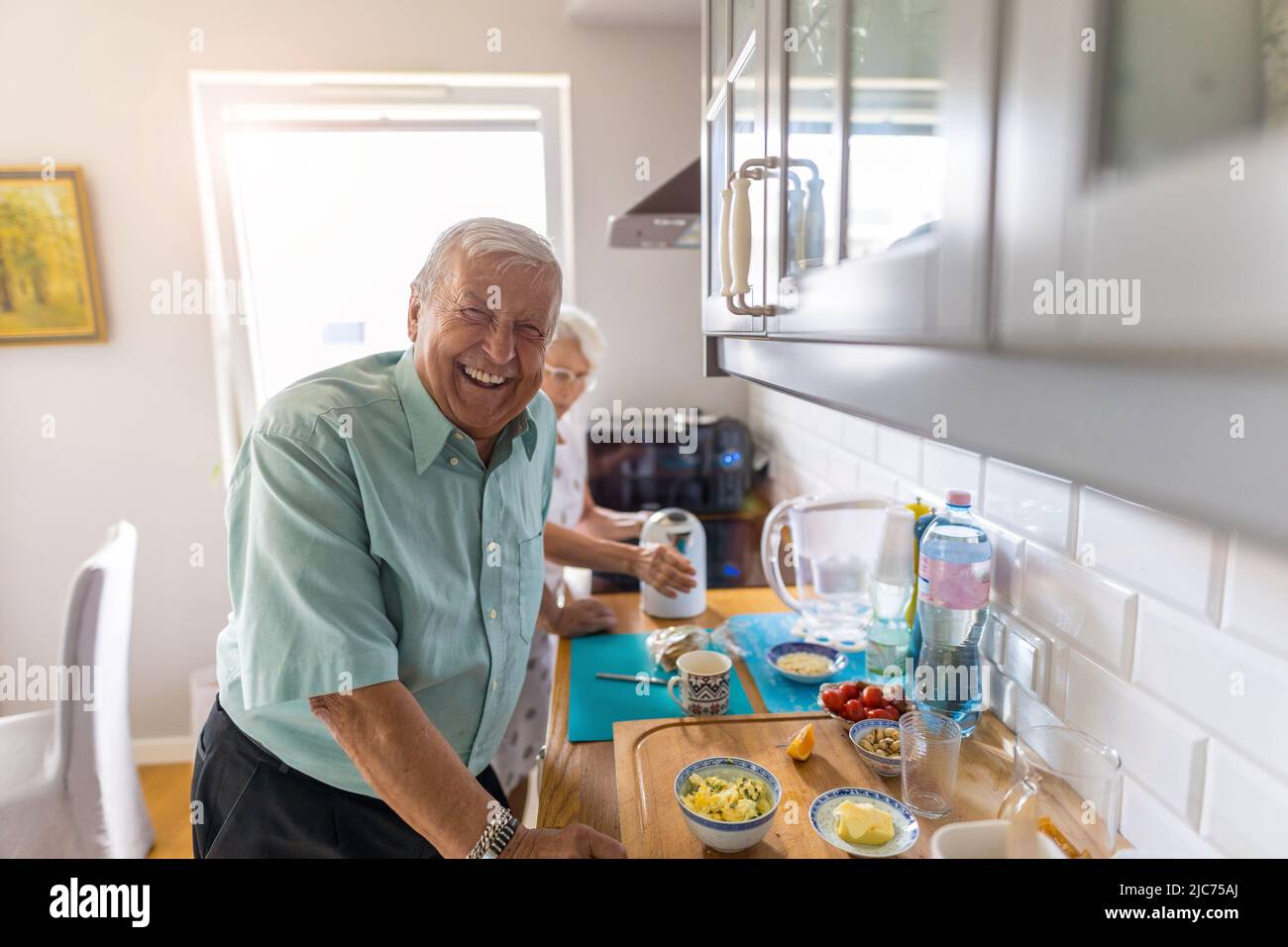 Mature married couple breakfast hi-res stock photography and images - Alamy