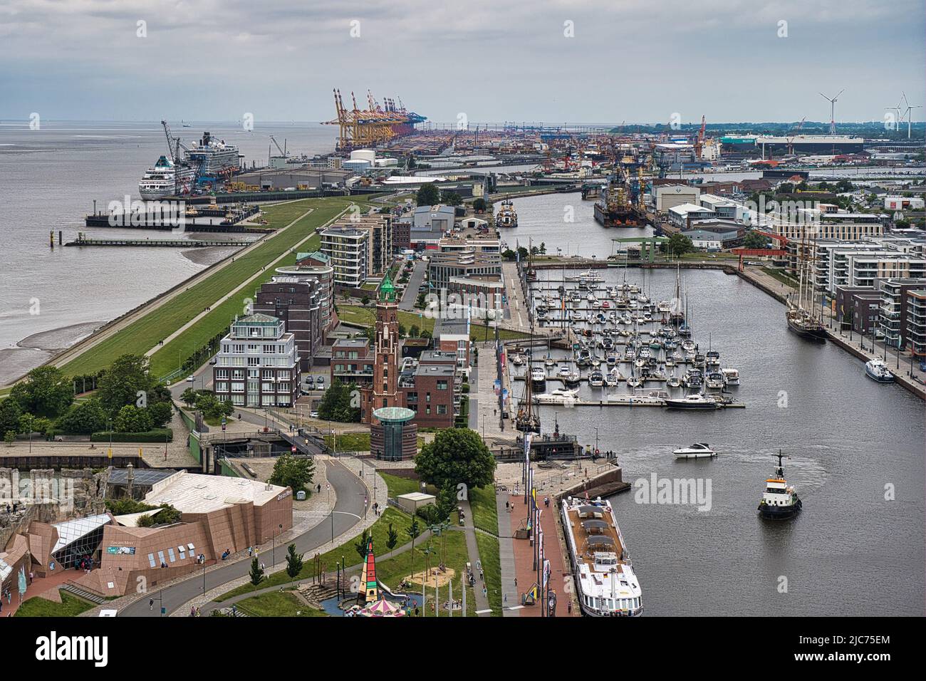 North Sea, Nordsee, Bremerhaven, Weser, Hafen, Harbour, view, Schiff ...