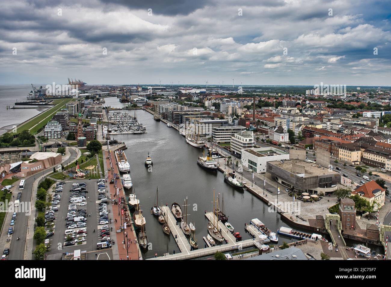 North Sea, Nordsee, Bremerhaven, Weser, Hafen, Harbour, view, Schiff ...