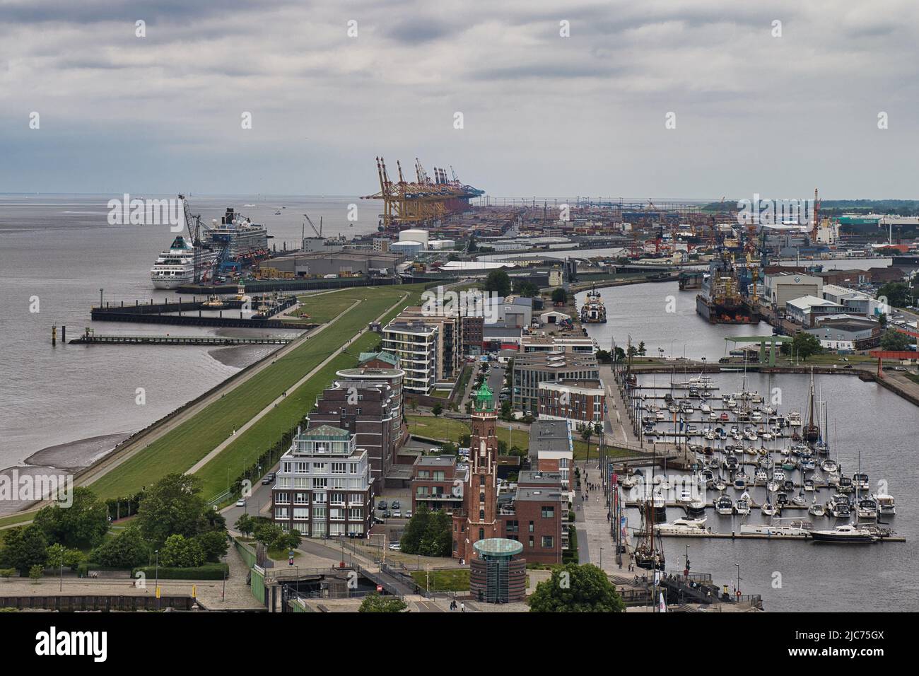 North Sea, Nordsee, Bremerhaven, Weser, Hafen, Harbour, view, Schiff ...
