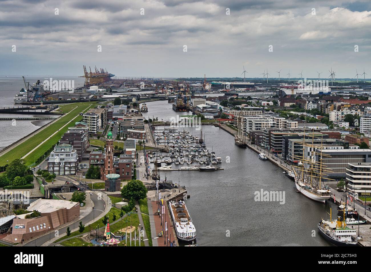 North Sea, Nordsee, Bremerhaven, Weser, Hafen, Harbour, view, Schiff ...