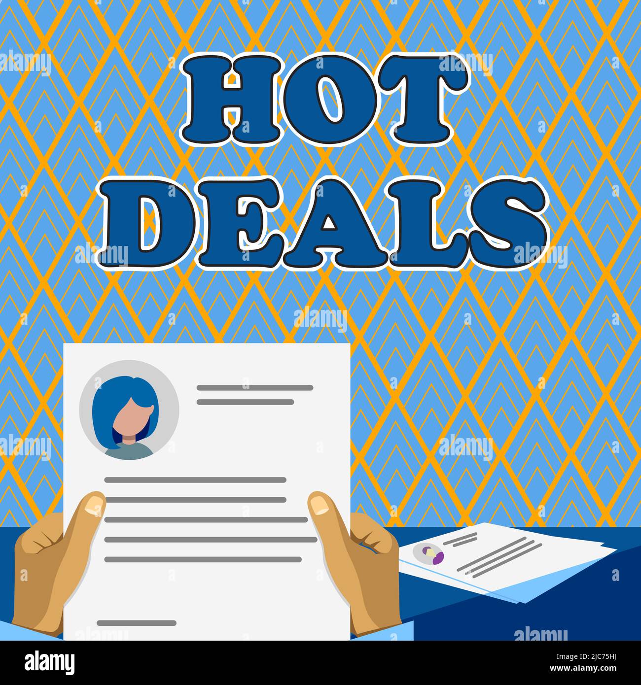 Sign displaying Hot Deals. Word Written on An agreement through which ...