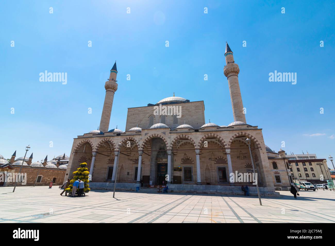 Sultan Selim Mosque in Konya and people. Islamic background photo ...