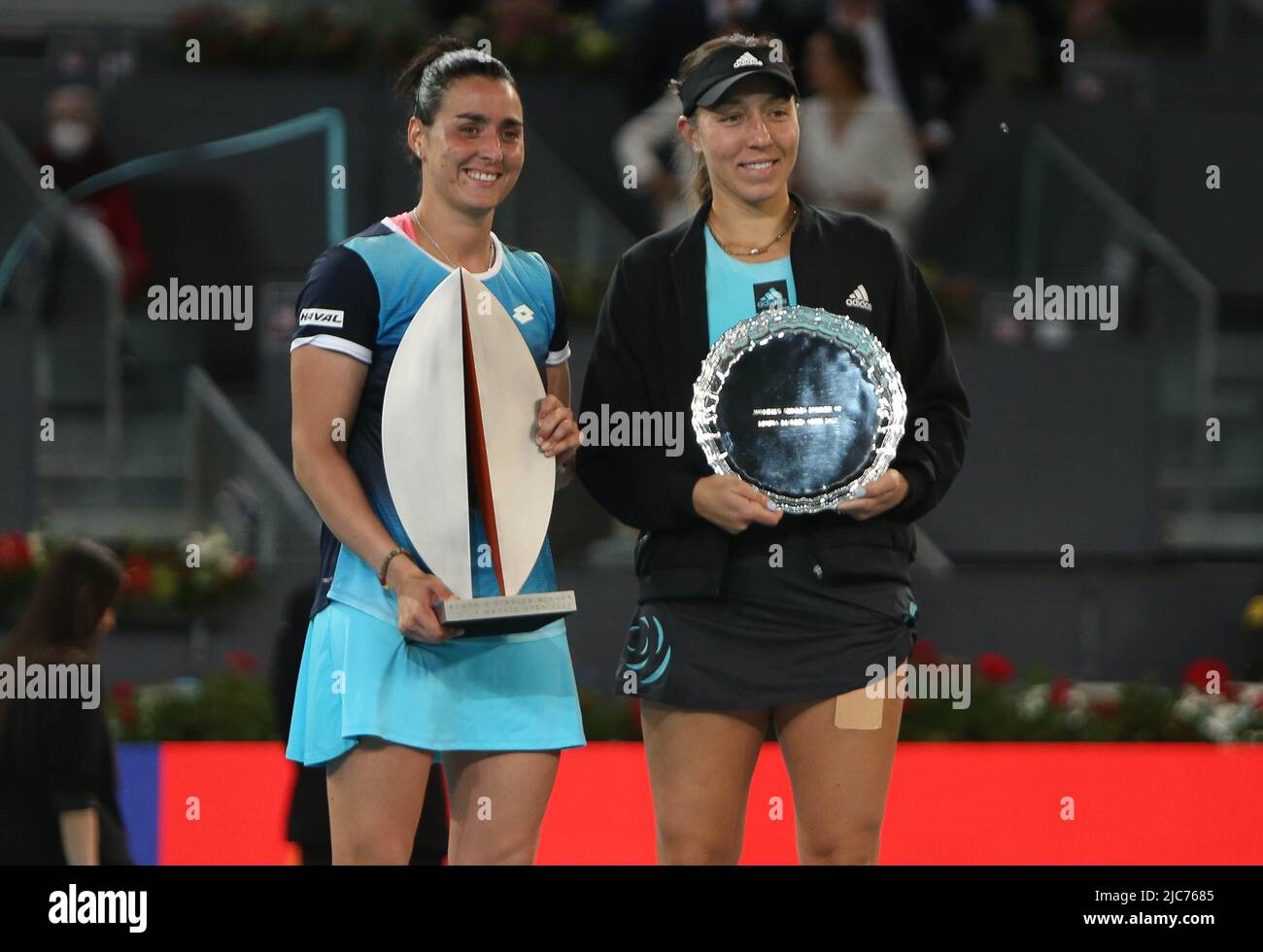 Ons Jabeur of Tunisia (winner) and Jessica Pegula of United States ...