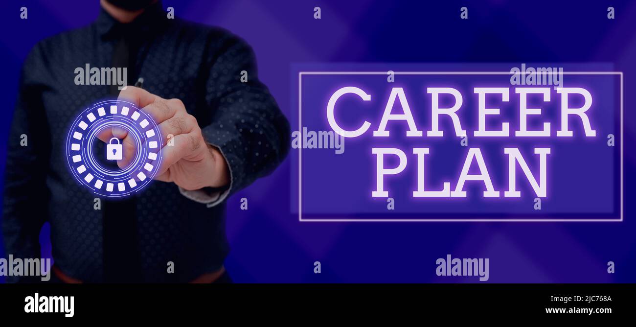 Text sign showing Career Plan. Word Written on ongoing process where ...