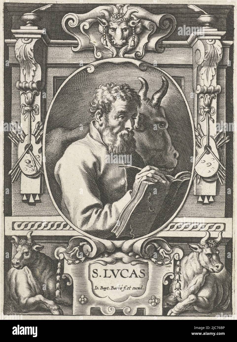 Luke the evangelist writing engraving hi-res stock photography and ...