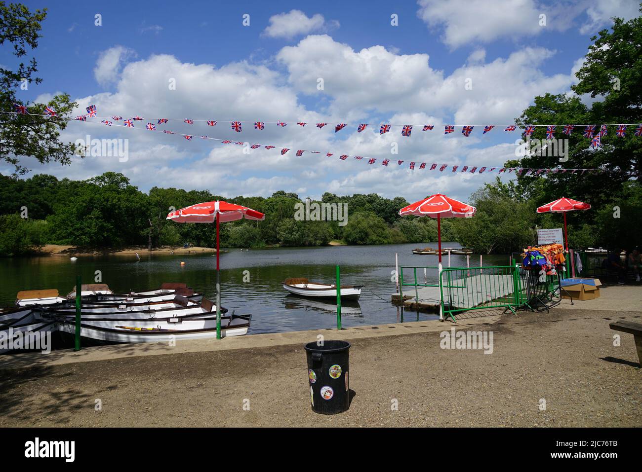 London, UK. 10th June, 2022. Hollow Ponds Boat Hire at Leytonstone ...