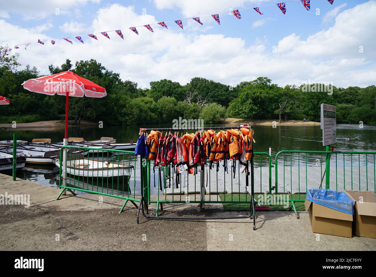 London, UK. 10th June, 2022. Hollow Ponds Boat Hire at Leytonstone ...