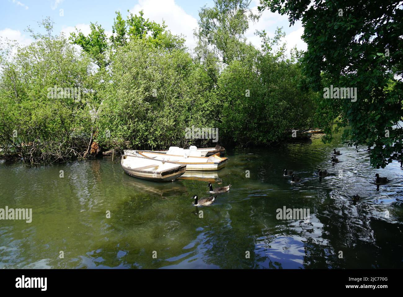 London, UK. 10th June, 2022. Hollow Ponds Boat Hire at Leytonstone ...