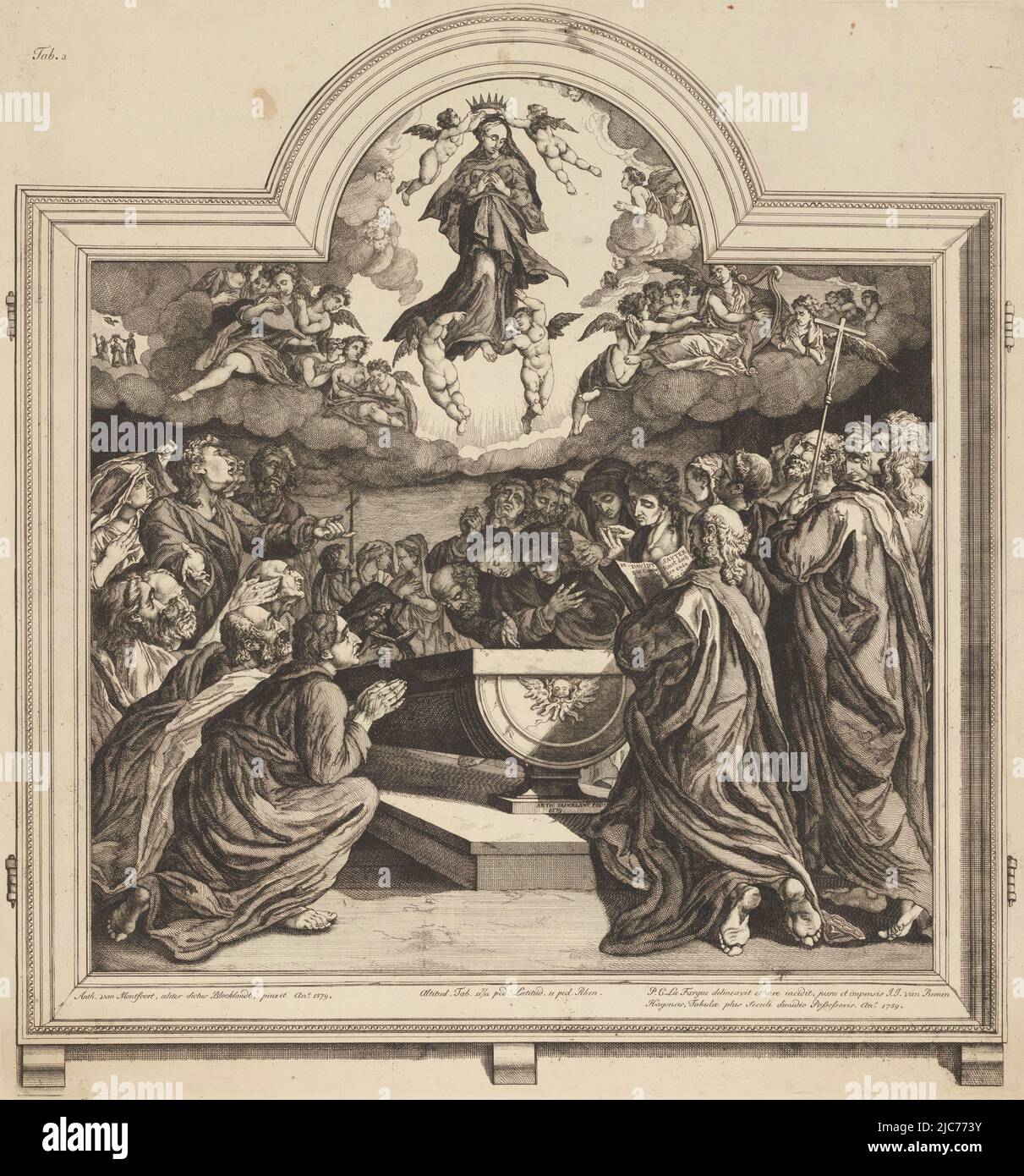 Triptych after Anth. Blocklant: resurrection of Mary, Mary with the infant Jesus, the donee with ...