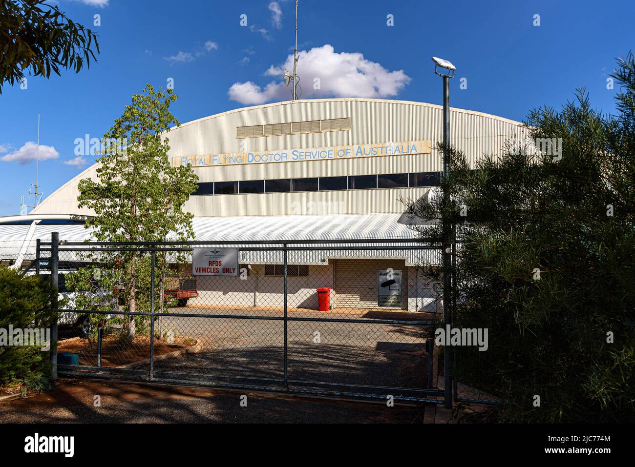 The Royal Flying Doctor Service hangar at Broken Hill Airport Stock ...